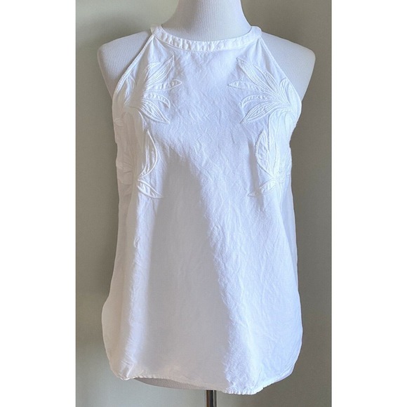 Ann Taylor | Tops | Ann Taylor Factory Women Petite Mp White Linen ...